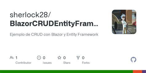 GitHub Sherlock BlazorCRUDEntityFramework Ejemplo De CRUD Con Blazor Y Entity Framework