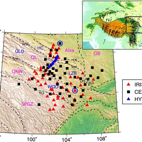 Topographic Map Showing The Tectonic Units Of The Northeastern Tibetan Download Scientific
