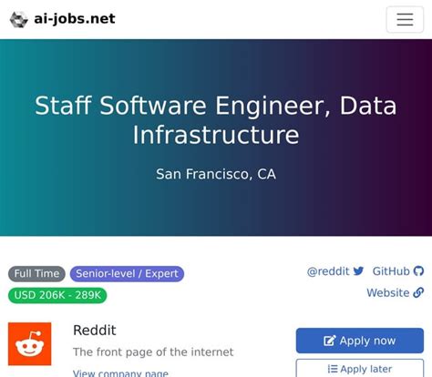 Hiring Usd 206k 289k Staff Software Engineer Data Infrastructure In San Francisco Ca R