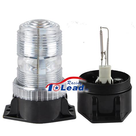Waterproof 12 110v Forklift White Xenon Strobe Emergency Flashing Warning Lamp Clear Led Signal