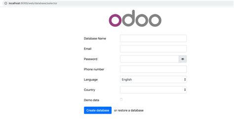 Odoo12从零开始：二、1）个性化定制odoo12之修改数据库创建页面 Tiey 博客园