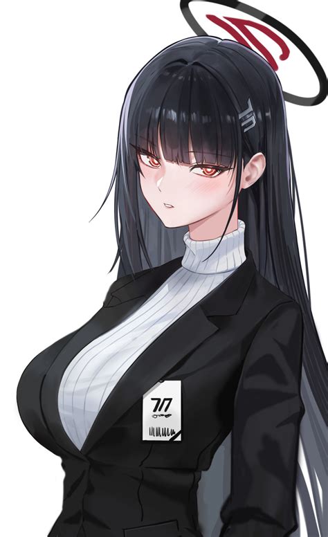Safebooru 1girl Absurdres Black Hair Black Suit Blue Archive Breasts