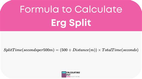 Erg Split Calculator
