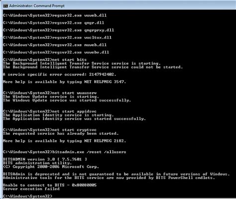 Updates Fail BITS Won T Start Error Code Windows Forums