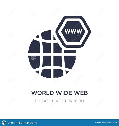 World Wide Web On Grid Icon On White Background Simple Element Illustration From Web Concept