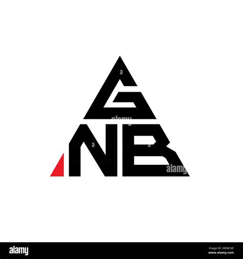 Gnb Triangle Letter Logo Design With Triangle Shape Gnb Triangle Logo