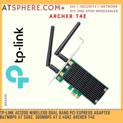 Tp Link Tplink Archer T E Ac Wireless Dual Band Ghz Ghz Mu Mimo Speed Pcie Adapter