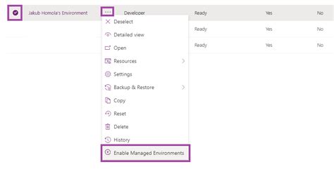 How To Enable Managed Environment