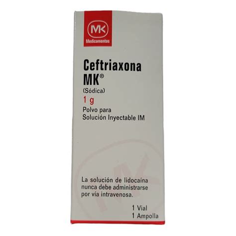 7702057001933 Ceftriaxona Mk 1 Gramo IM