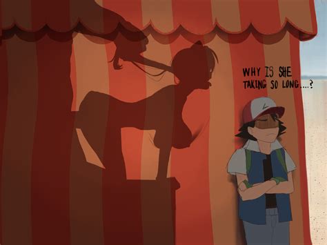 Rule 34 1girls All Fours Ash Ketchum Backpack Bag Big Breasts Big Dom Small Sub Breast Jiggle