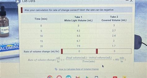 Solved Was Your Calculation For Rate Of Change Correct Chegg Com