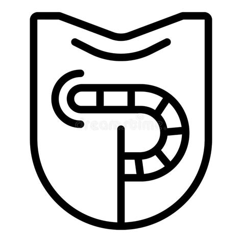 Worm Cyber Attack Symbol With Folder Documents And Red Worm Stock Vector Illustration Of