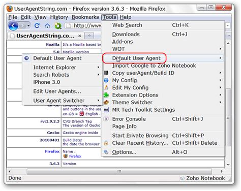 How To Change The User Agent String In Firefox