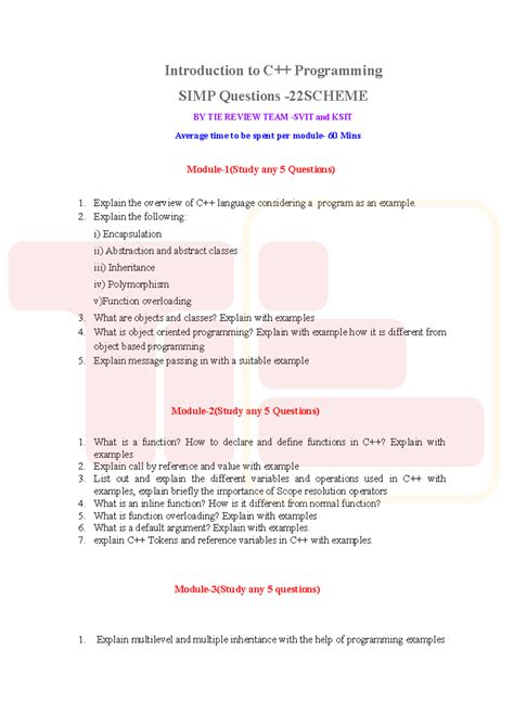 Copy Of C Simp Simp Qb Introduction To C Programming Simp Questions 22scheme By Tie