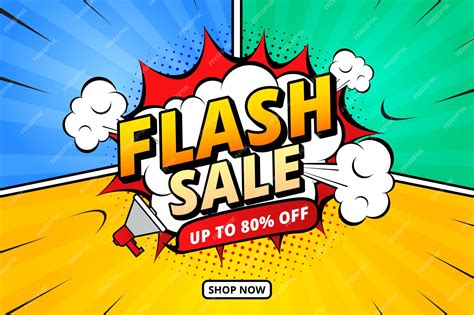 연단 템플릿 디자인과 이모티콘 아이콘이 있는 만화 스타일의 슈퍼 판매 배너 프리미엄 벡터