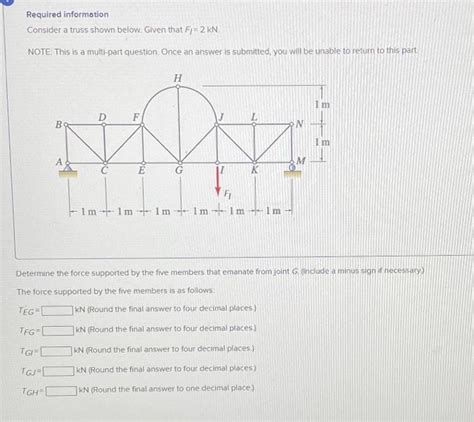 [solved] Required Information Consider A Truss Shown Below