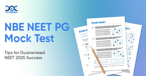 Nbe Neet Pg Mock Test Practise Realistic Simulations