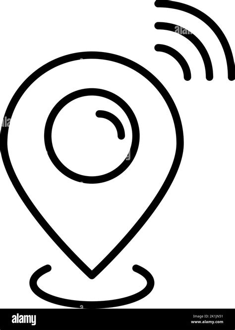 map pointer sharing location pixel perfect editable stroke icon stock