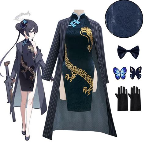 爆萌尚品 碧藍檔案cos服妃咲全套旗袍西服蘿莉風衣cosplay服裝kisaki國民風 假髮 露天市集 全台最大的網路購物市集