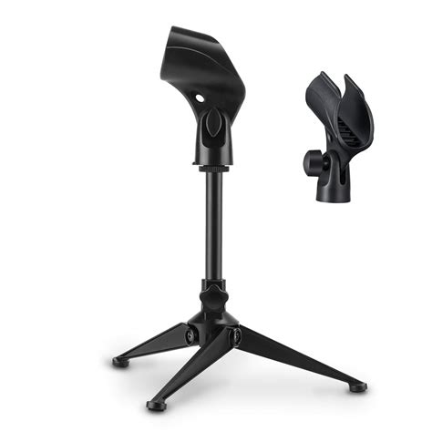 Buy Moukey Desk Mic Stand Universal Adjustable Desktop Mic Stand Portable Foldable Tripod Mic