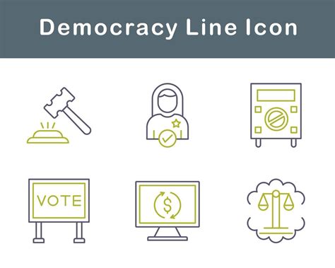 Democracy Vector Icon Set 20708255 Vector Art At Vecteezy