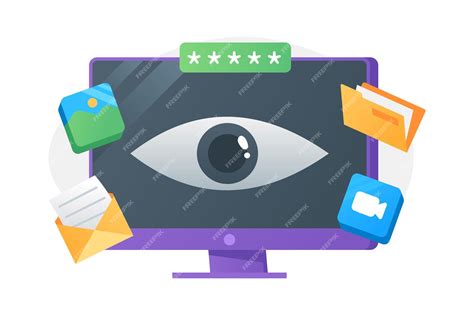 스파이웨어 벡터 일러스트 프리미엄 벡터