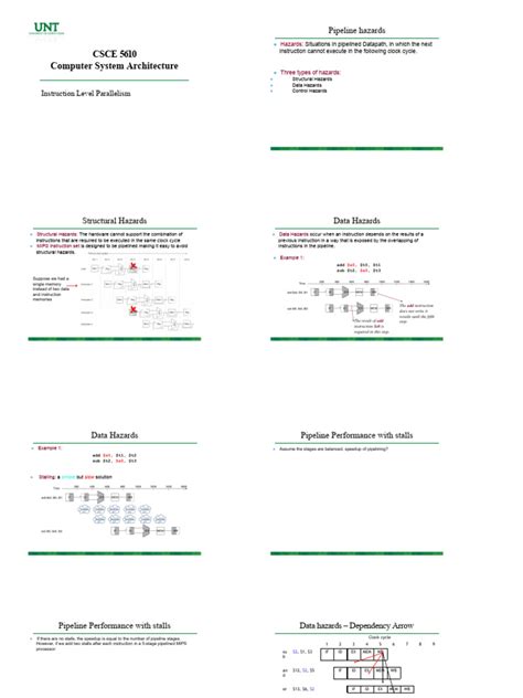 Csce 5610 Computer System Architecture Instruction Level Parallelism Pdf Computing