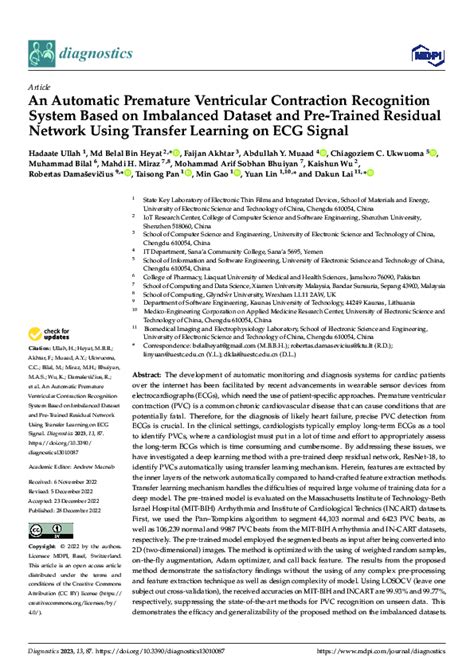Pdf An Automatic Premature Ventricular Contraction Recognition System Based On Imbalanced