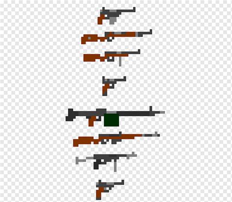 총기 무기 총 스프라이트 픽셀 아트 작은 총 경기 각도 본문 Png Pngwing