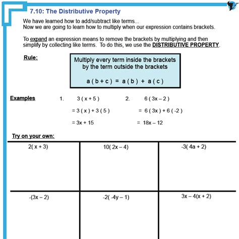 7 5 The Distributive Property Distribution To Simplify Polynomials