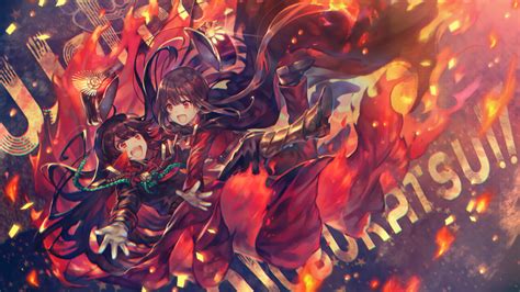 Red Eyes Fate Series Long Hair Hat Gloves Shigaraki Brunette Anime Girls Oda Nobunaga