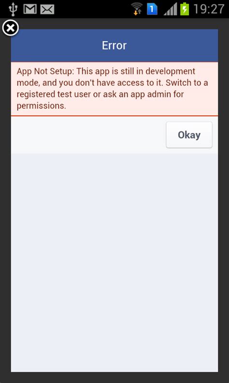 Error Facebook Integration With Android Application Stack Overflow