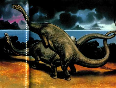 Love In The Time Of Chasmosaurs Vintage Dinosaur Art Tyrannosaurus Sex A Love Tail Omni
