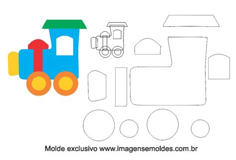 паровозик шаблоны для аппликаций