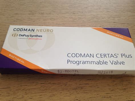 New CODMAN PL Certas Plus Programmable Valve Inline Valve With Siphonguard Accessories
