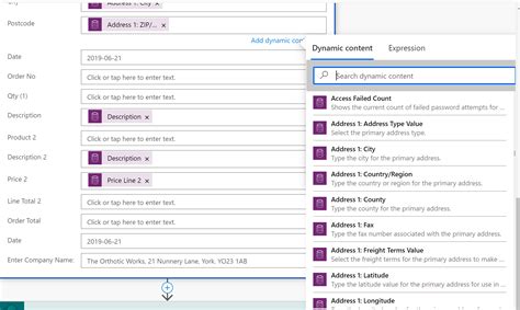 address 1 field doesn t appear in flow dynamic con power platform