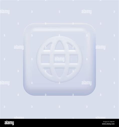 White Web Icon Internet Network Isolated Button Vector Illustration Stock Vector Image Art