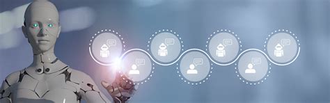 Chatbot Conversation Assistant Concept Humanoid Robot Interface Chatbot Communication And