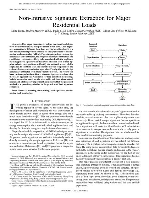 Pdf Non Intrusive Signature Extraction For Major Residential Loads