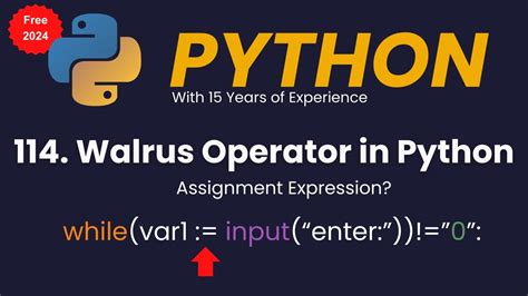 Walrus Operator In Python Assignment Expression Youtube