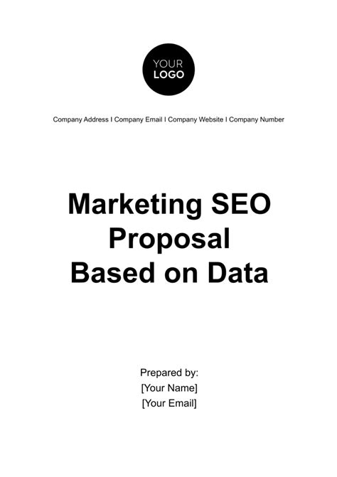 free marketing seo proposal based on data template to edit online