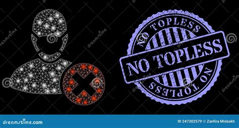 Rubber No Topless Badge And Glossy Net Wrong Masked Man With Light