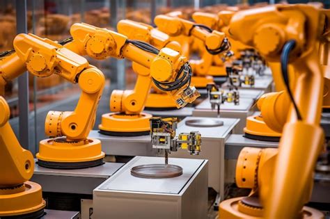 assembly line robotics programming premium ai generated image