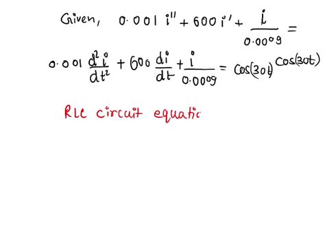 the ode below models a circuit with inductance l resistance r
