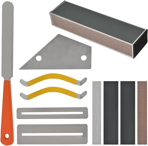 10pcs Guitar Luthier Tool Fingerboard Protectors Set Fret Levelling Grinding Kit Include Guitar