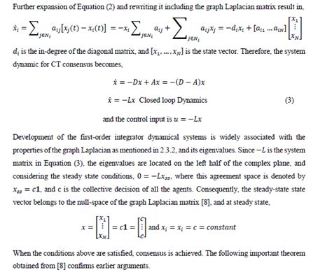 mathematical proof for consensus of multiagent systems r