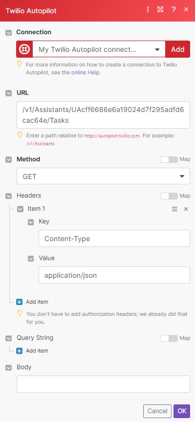 Twilio Autopilot Ibexa Connect Documentation