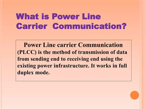 Power Line Carrier Communication Pptx