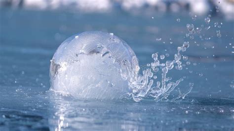 A Frozen Ane Bubble Melting And Releasing Ped Pockets Of Gas Creating A Small Explosion Of