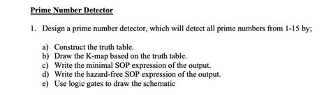 solved prime number detector 1 design a prime number